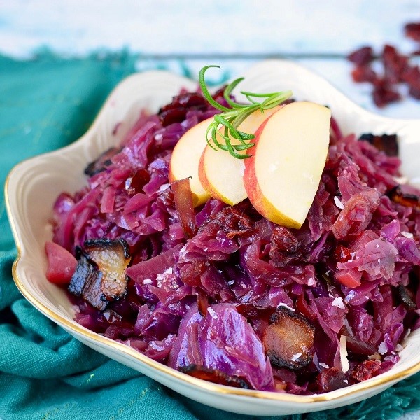 Braised Red Cabbage with Apple & Bacon - FoodShare South Carolina