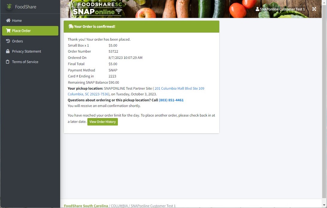 SNAPonline Preview - FoodShare South Carolina