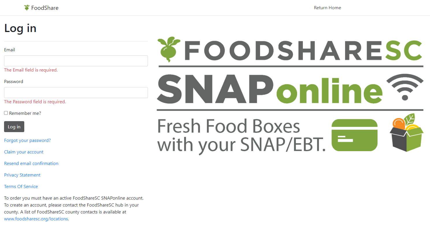 SNAPonline Preview - FoodShare South Carolina