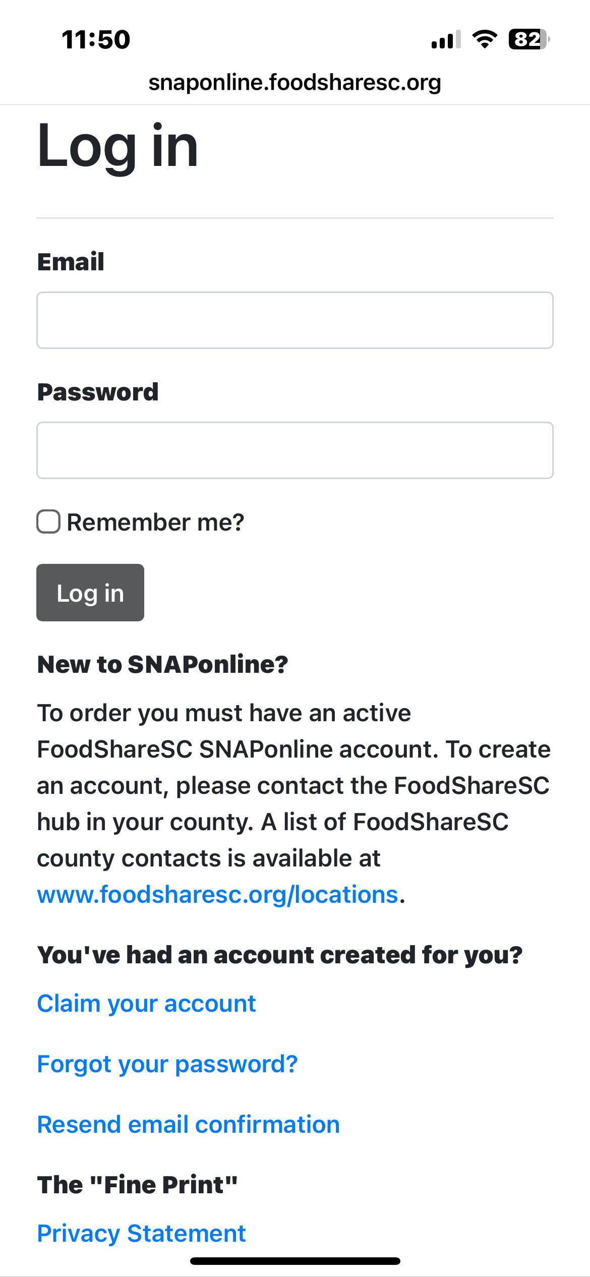 SNAPonline Preview - FoodShare South Carolina